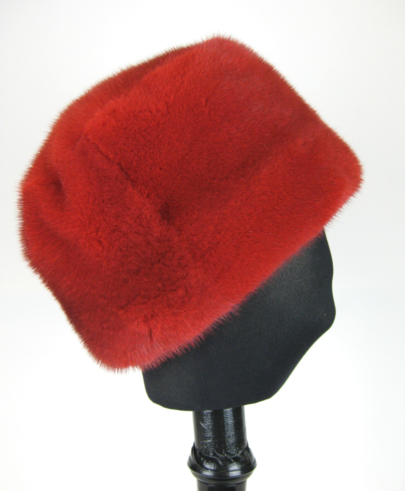 Pelshuer / Pelshatte i farvet mink. - Samarkand.dk